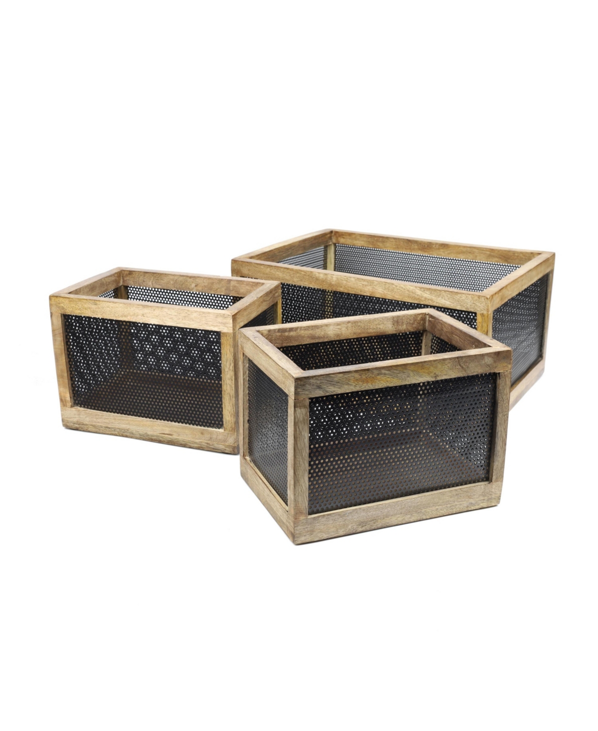 Click here for Fallon Modern Minimalist Handmade Wooden Metal Nes... prices