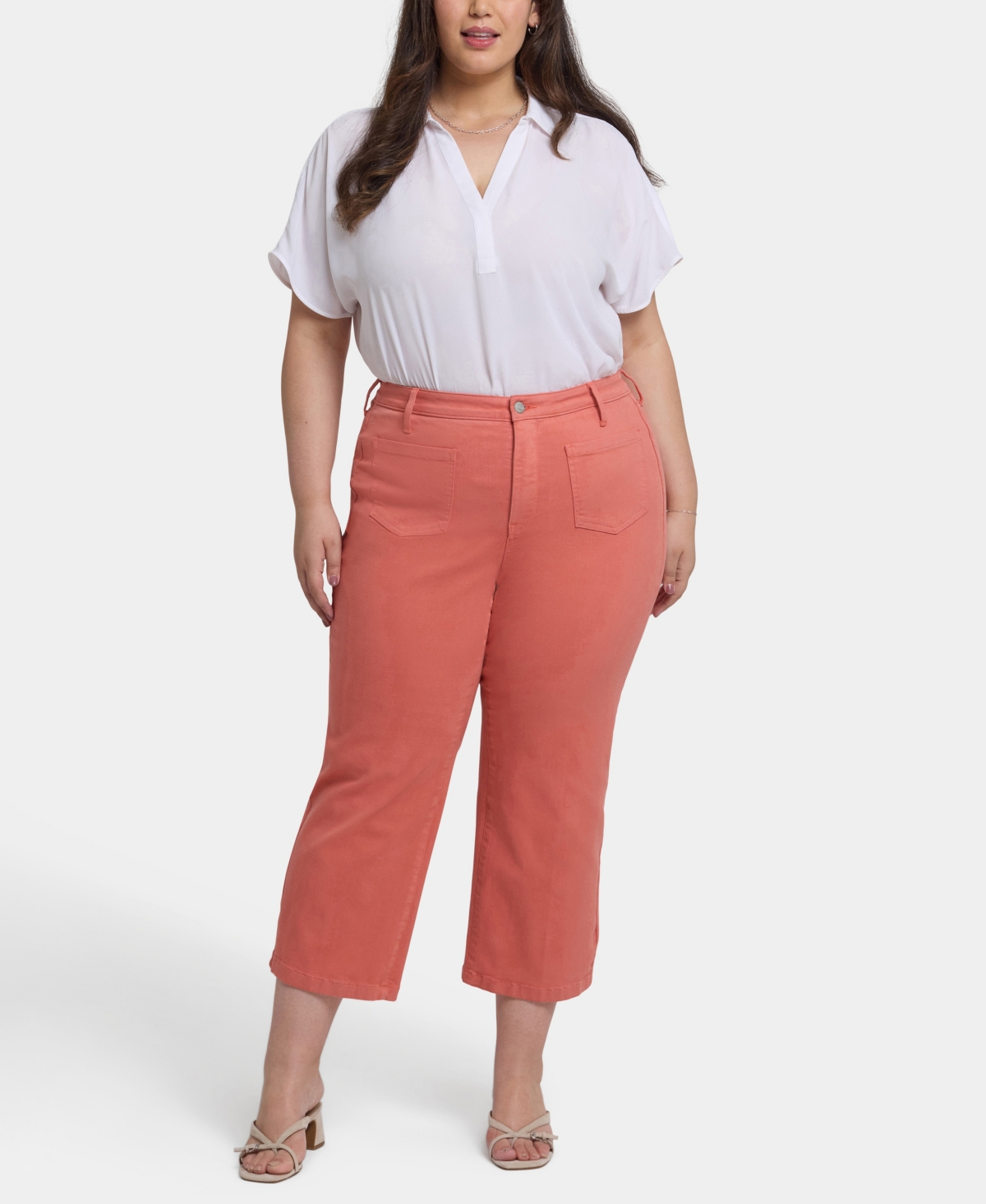 Click here for Nydj Plus Size Coco Relaxed Wide Leg Crop Pants -... prices