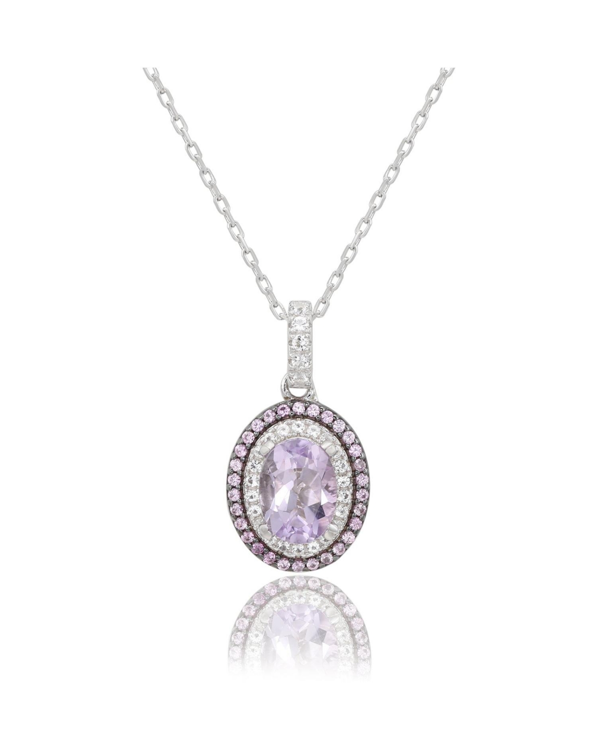 Click here for Suzy Levian Sterling Silver Oval Cut Topaz And Sap... prices