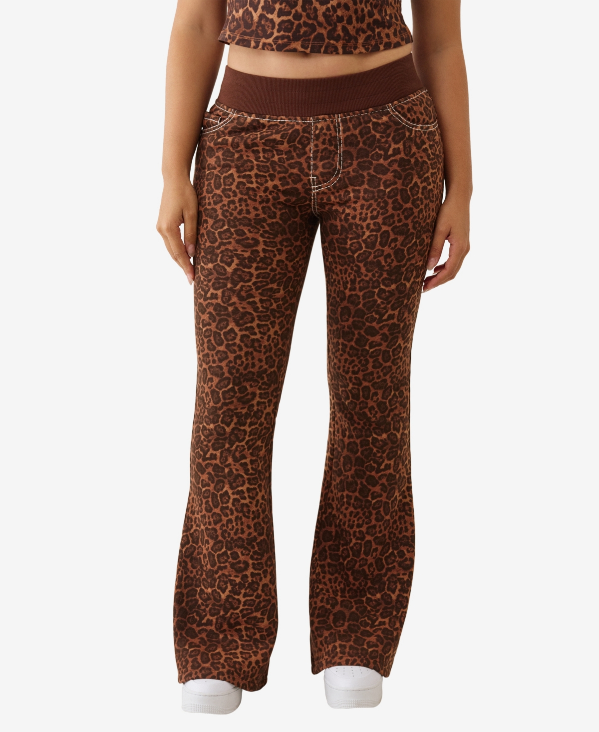 Click here for True Religion Womens Big T Crystal Leopard Flare J... prices
