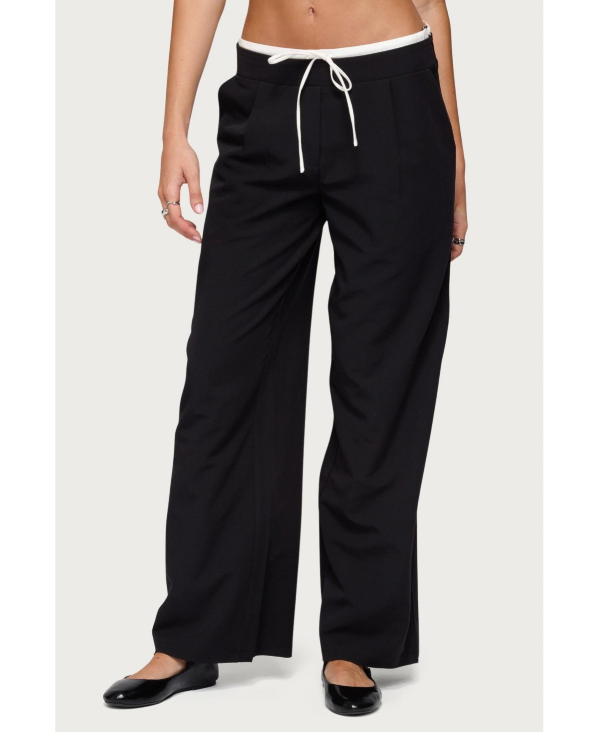 Click here for Edikted Womens Peekaboo Drawstring Pants - Black prices
