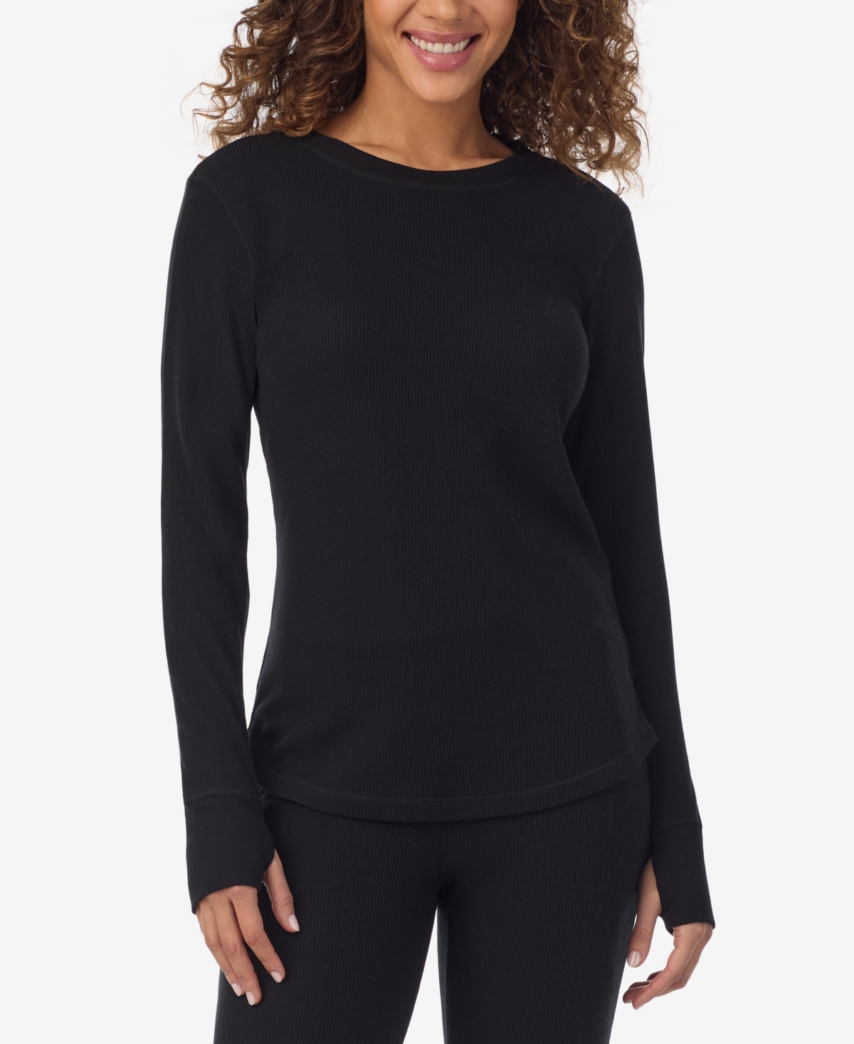 Click here for Cuddl Duds Womens Long Sleeve Top - Black prices