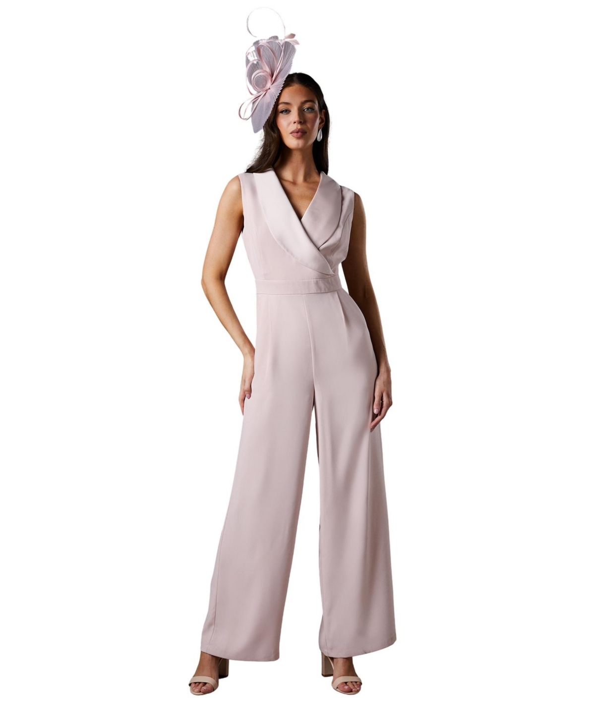 Click here for Coast Womens Crepe V-Neck Wrap Wide Leg Jumpsuit -... prices