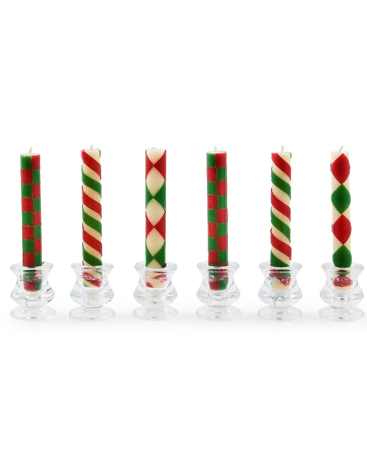 Click here for MacKenzie-Childs Mini Red Green Dinner Candles  Se... prices