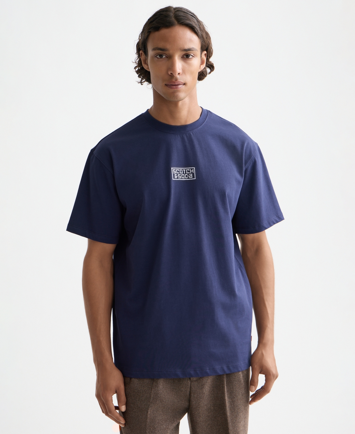 Click here for Scotch & Soda Mens Relaxed Fit Cross Stitch Artwor... prices