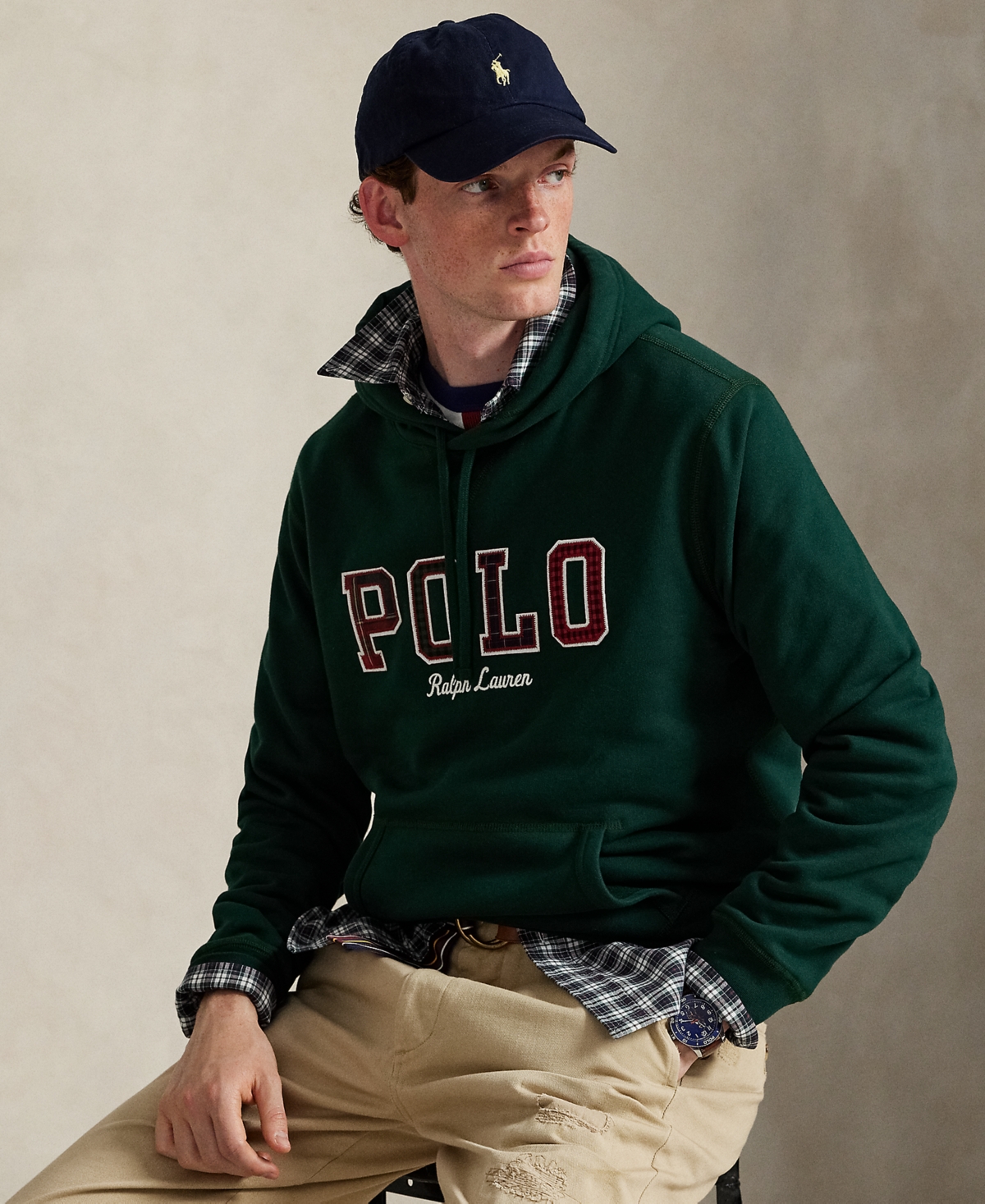 Click here for Polo Ralph Lauren Mens Long Sleeve Hoodie - Moss A... prices
