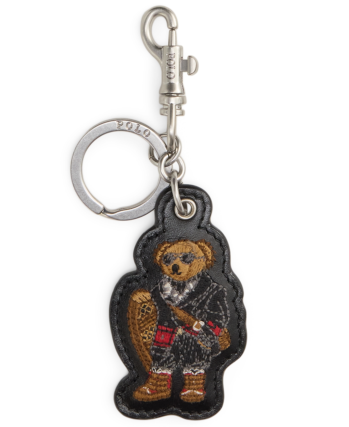 Click here for Polo Ralph Lauren Polo Bear Leather Key Fob - Blac... prices