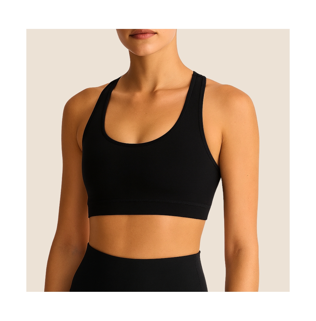 Click here for Meadow Womens Glide Cotton Racerback Bralette - Bl... prices
