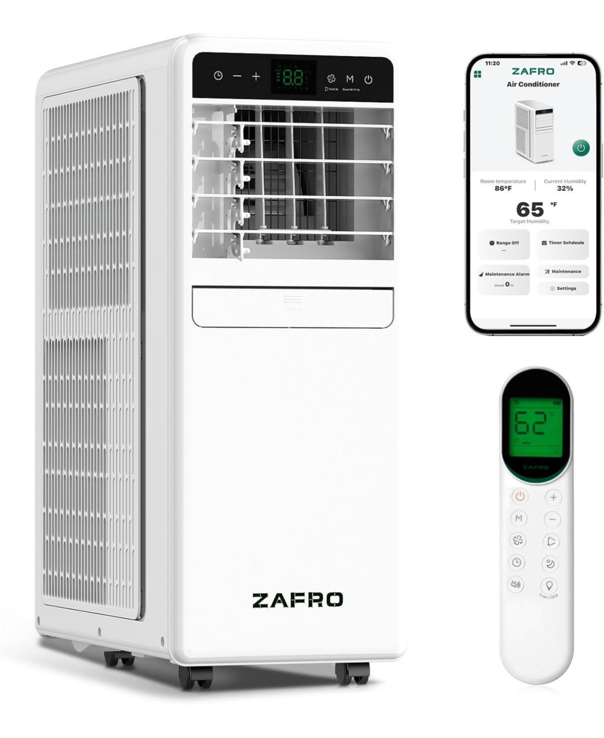 Click here for Zafro 12 000 Btu Por - White prices