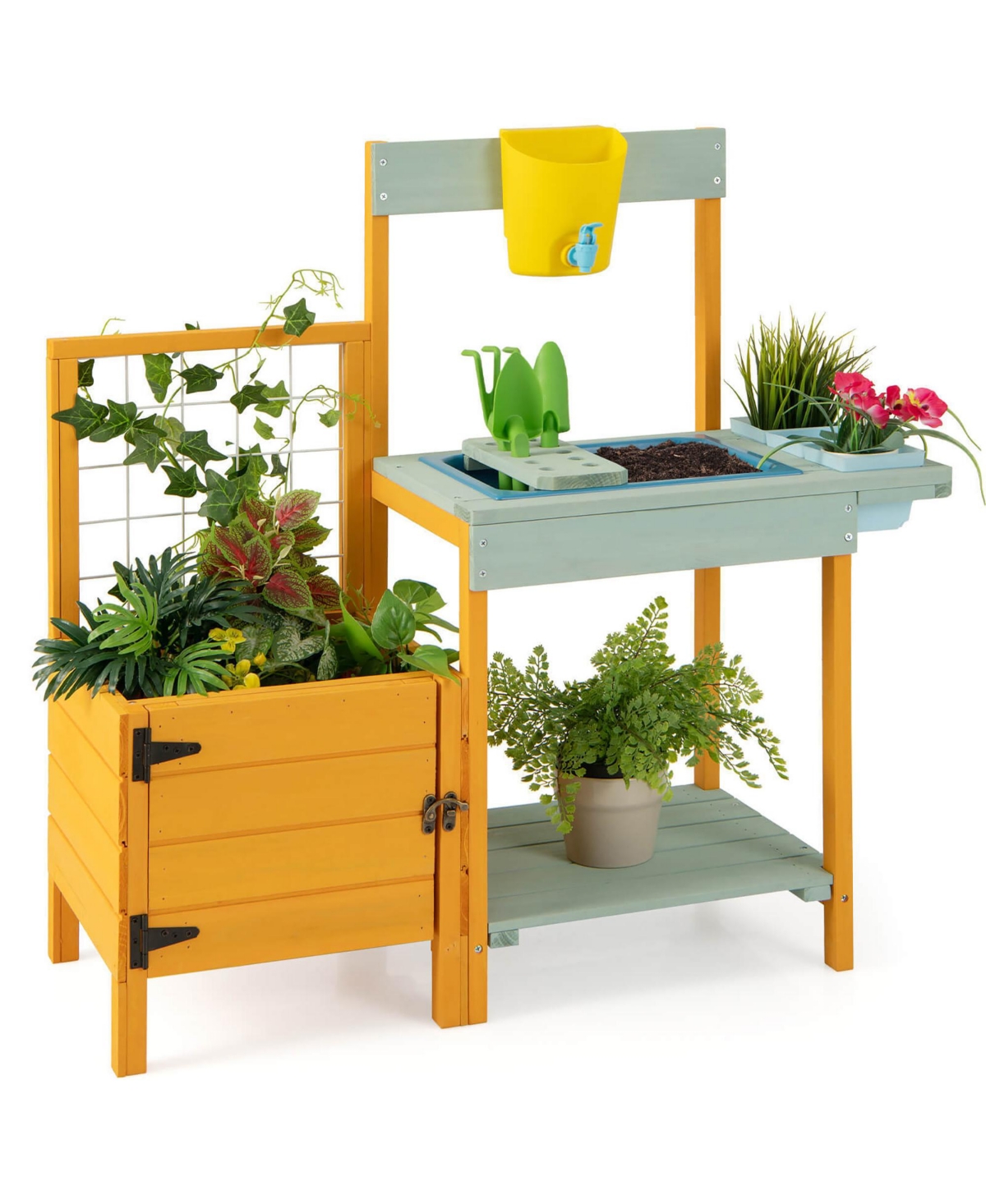 Click here for Gymax Wooden Potting Bench for Kids w/ See-Through... prices