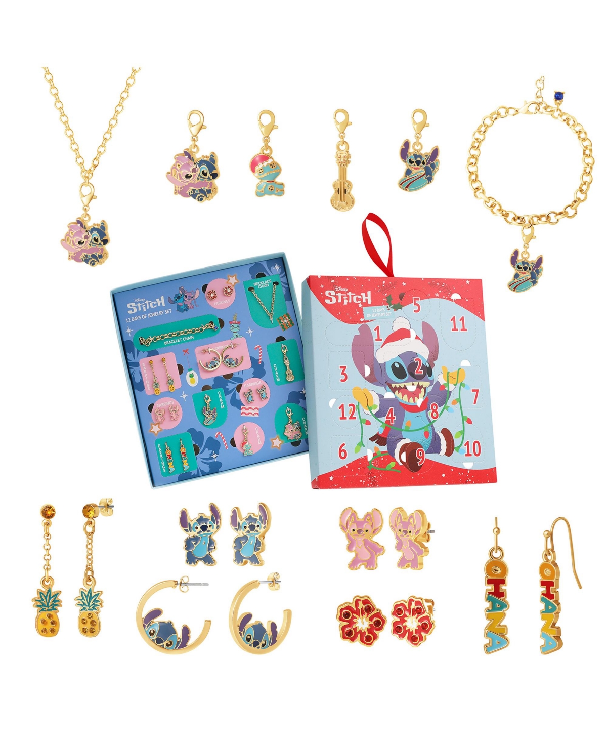 Click here for Disney Stitch Jewelry Advent Gift Set: Earrings  N... prices
