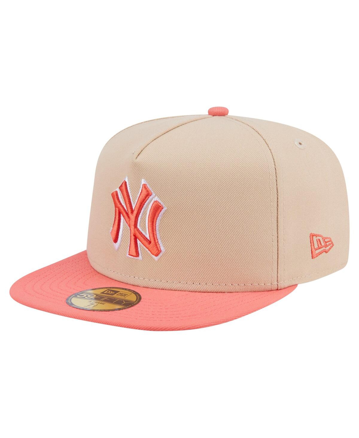 Click here for New Era Mens Light Beige/Coral New York Yankees Tw... prices