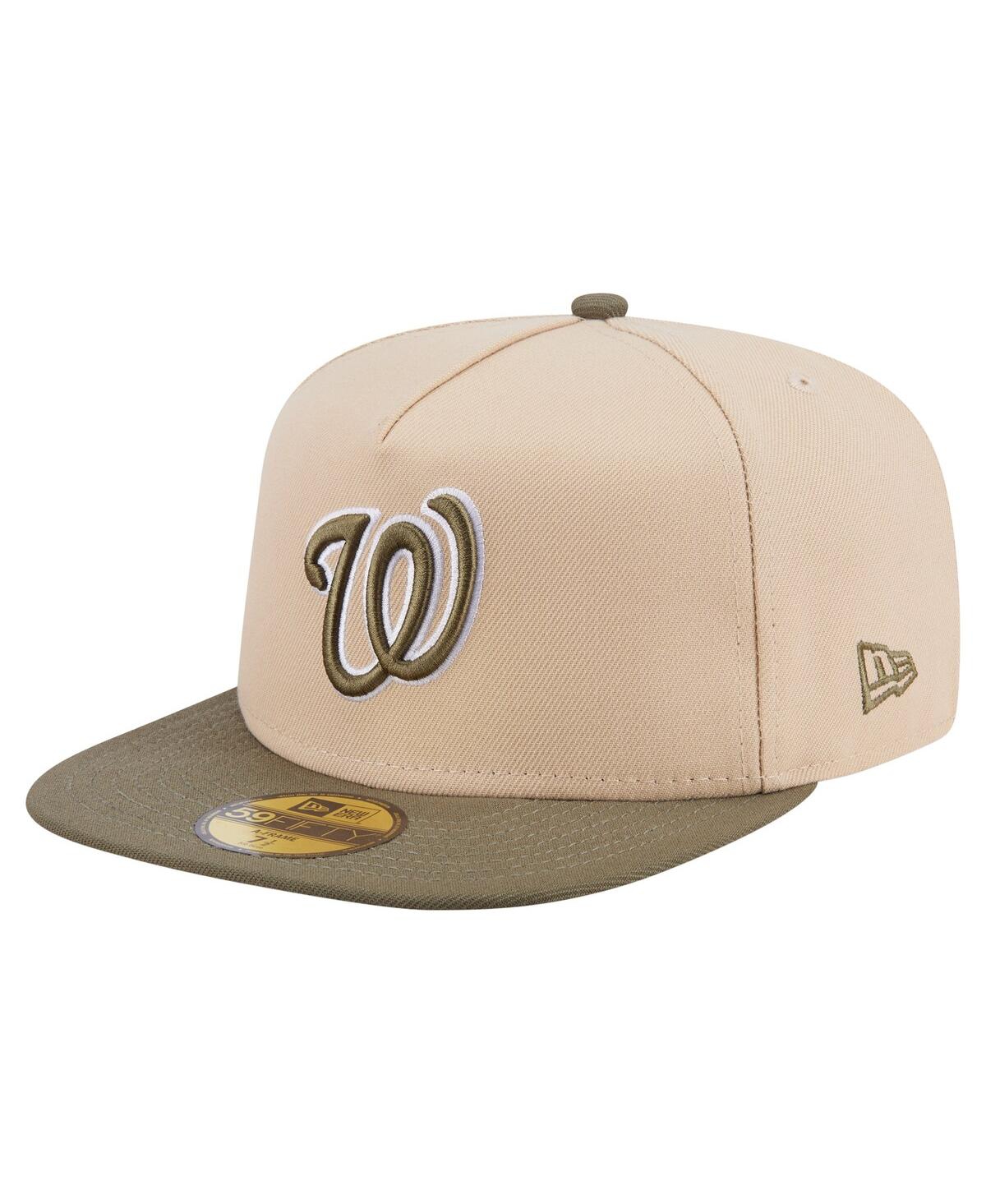 Click here for New Era Mens Light Beige/Olive Washington National... prices