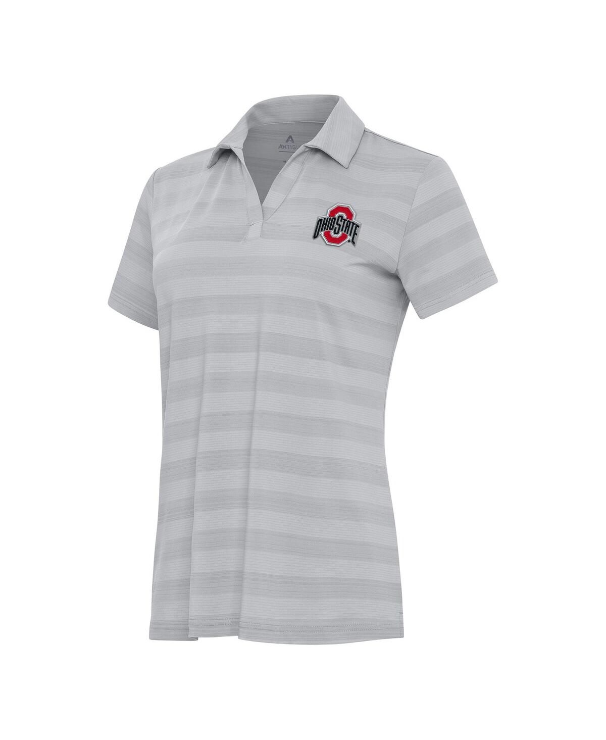 Click here for Antigua Womens Gray Ohio State Buckeyes Tunnel Pol... prices