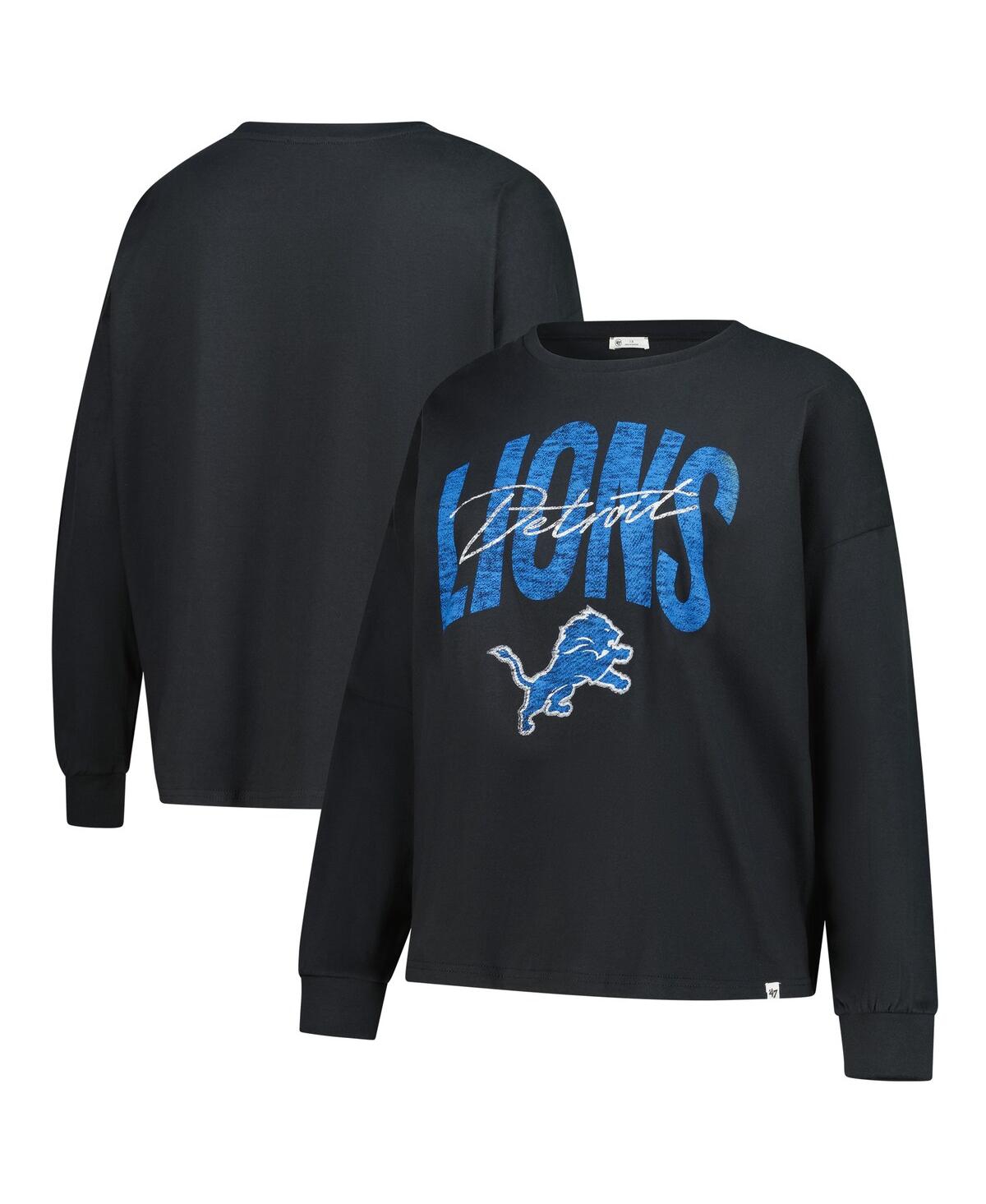 Click here for 47 Brand Womens Black Detroit Lions Plus Size Muse... prices