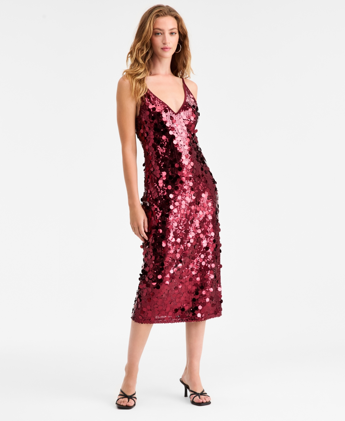 Click here for Bar Iii Womens Pailette Midi Dress  Macys Exclusiv... prices