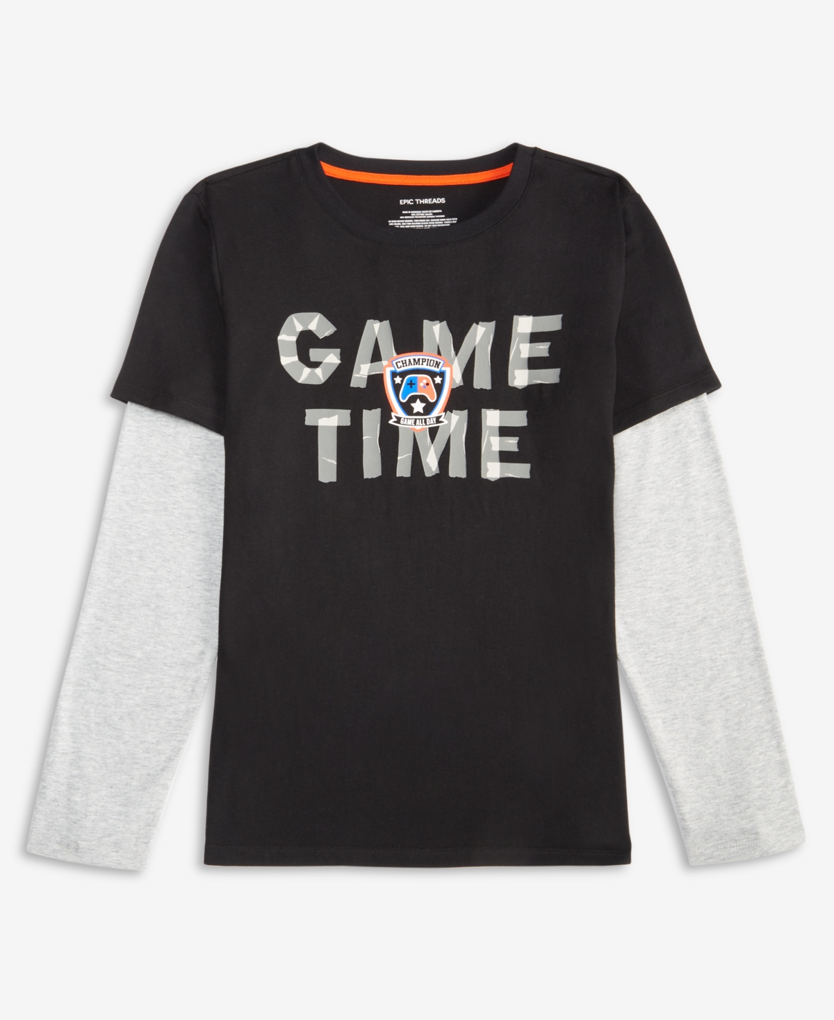 Click here for Epic Threads Boys 5-20 Game Time Graphic Layered-L... prices
