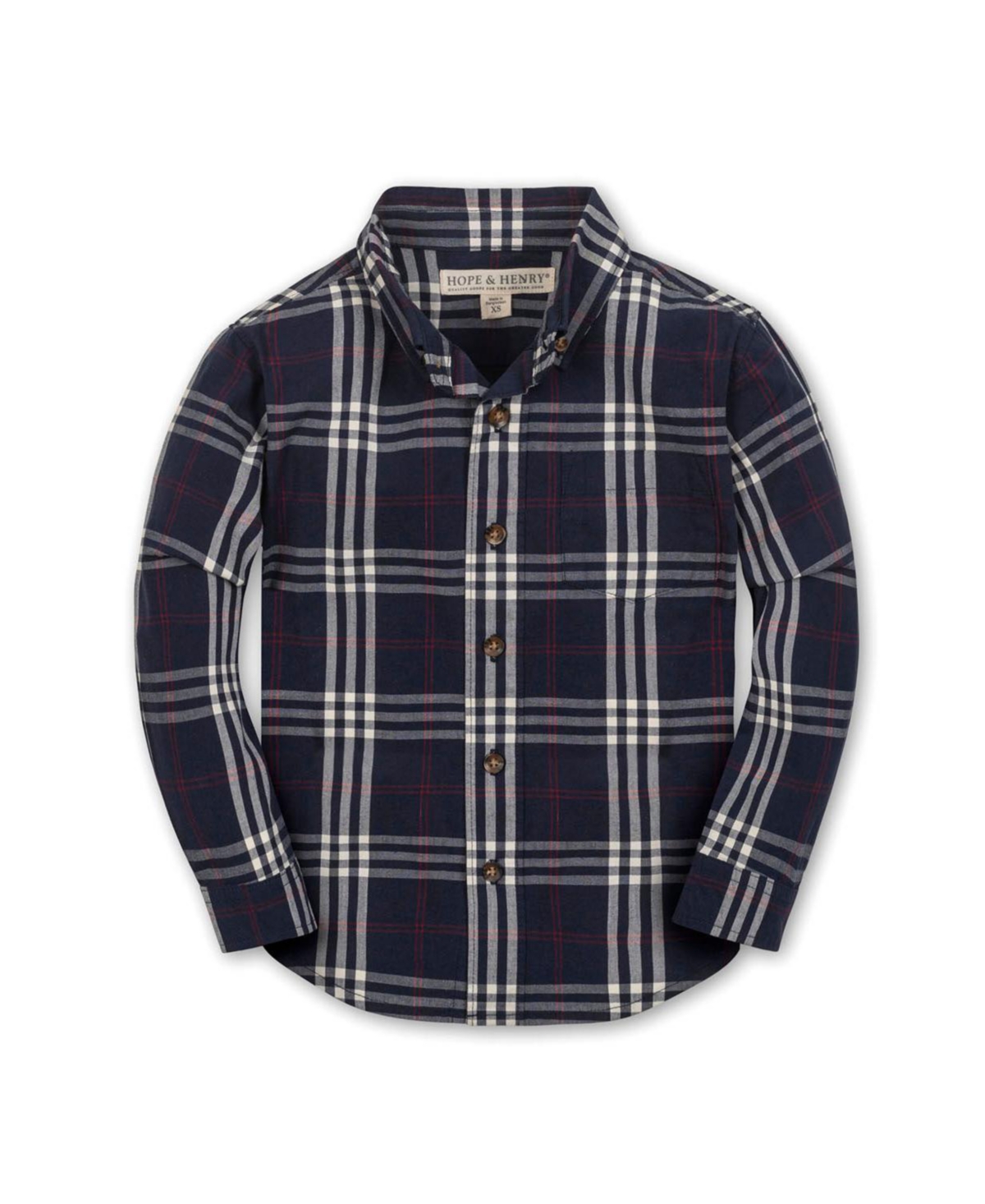Click here for Hope & Henry Boys Stretch Poplin Long Sleeve Butto... prices