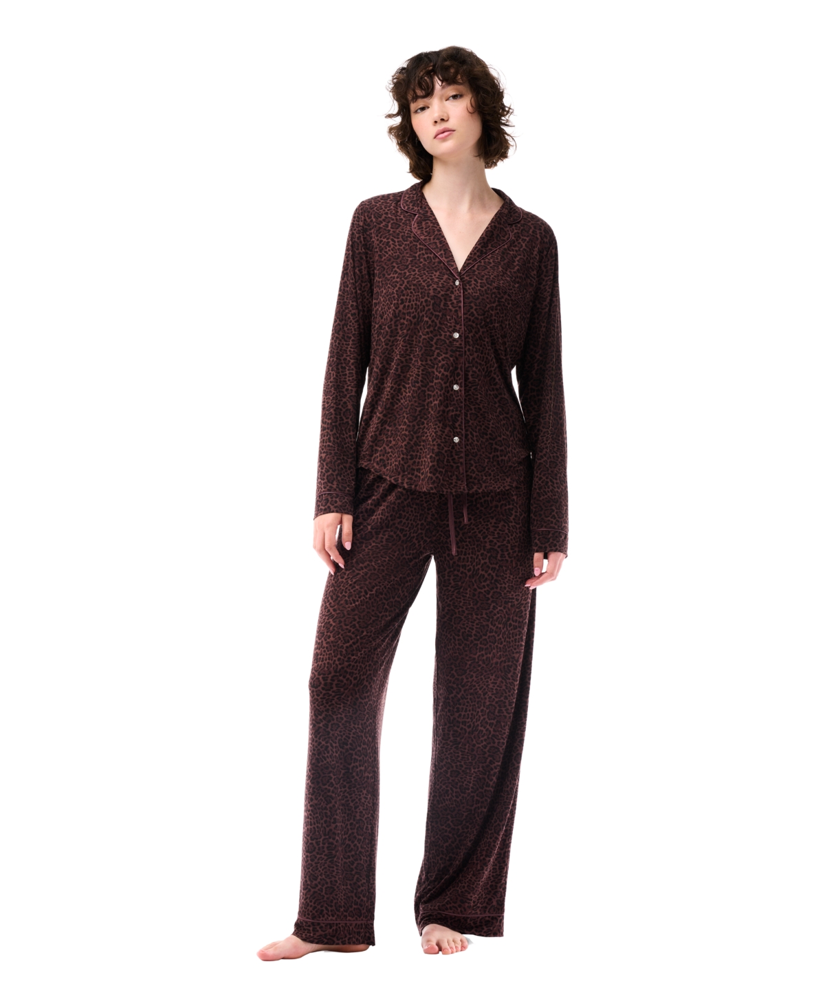 Click here for Gap Womens 2-Piece Long Sleeve Sleepwear Set - Leo... prices