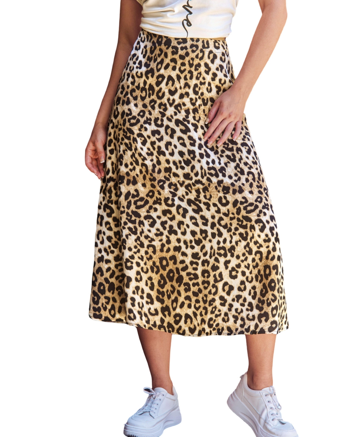 Click here for Cupshe Womens Untamed Mood Animal Print Midi Skirt... prices