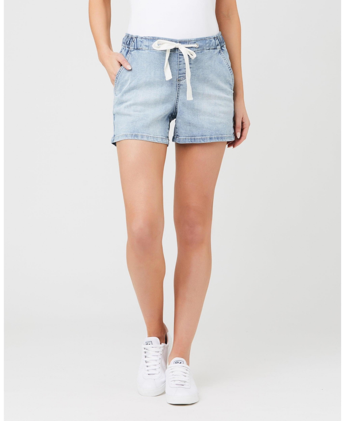 Click here for Ripe Maternity Bailey Light Blue Denim Shorts for... prices