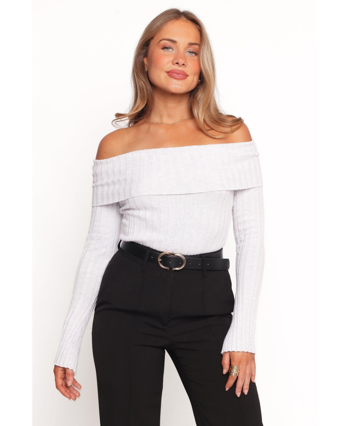 Click here for Petal and Pup Womens Anderson Wide Rib Off Shoulde... prices