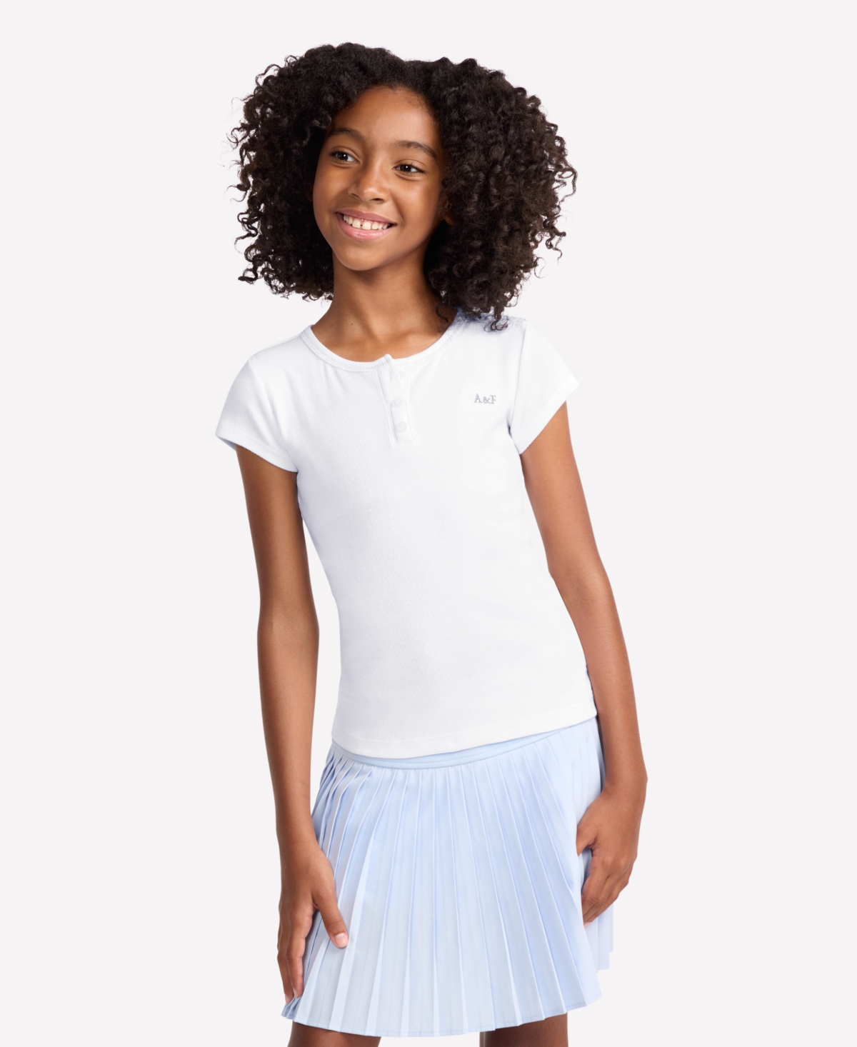 Click here for abercrombie kids Girls Essential Henley T-Shirt -... prices
