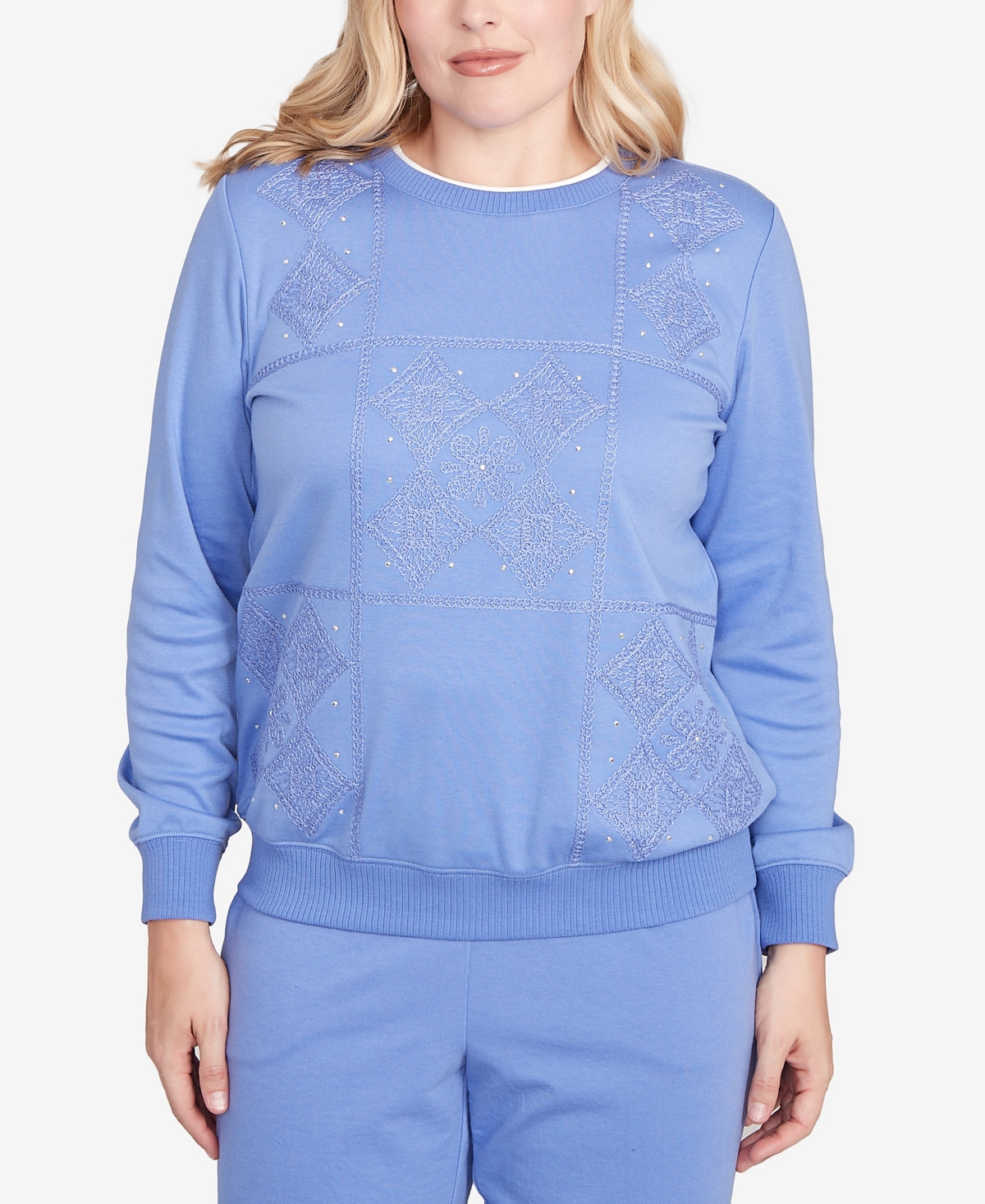 Click here for Alfred Dunner Womens Casual Vibe Embroidered Patch... prices