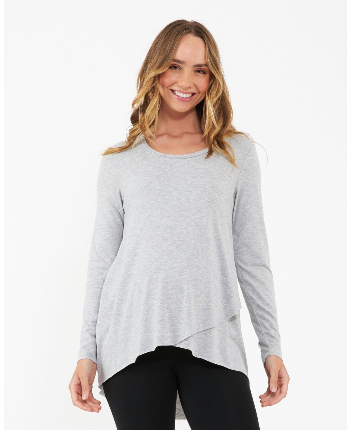 Click here for Ripe Maternity Maternity Raw Edge Nursing Top - Si... prices