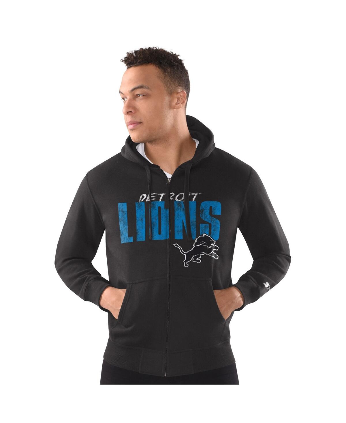 Click here for Starter Mens Black Detroit Lions Distressed Classi... prices