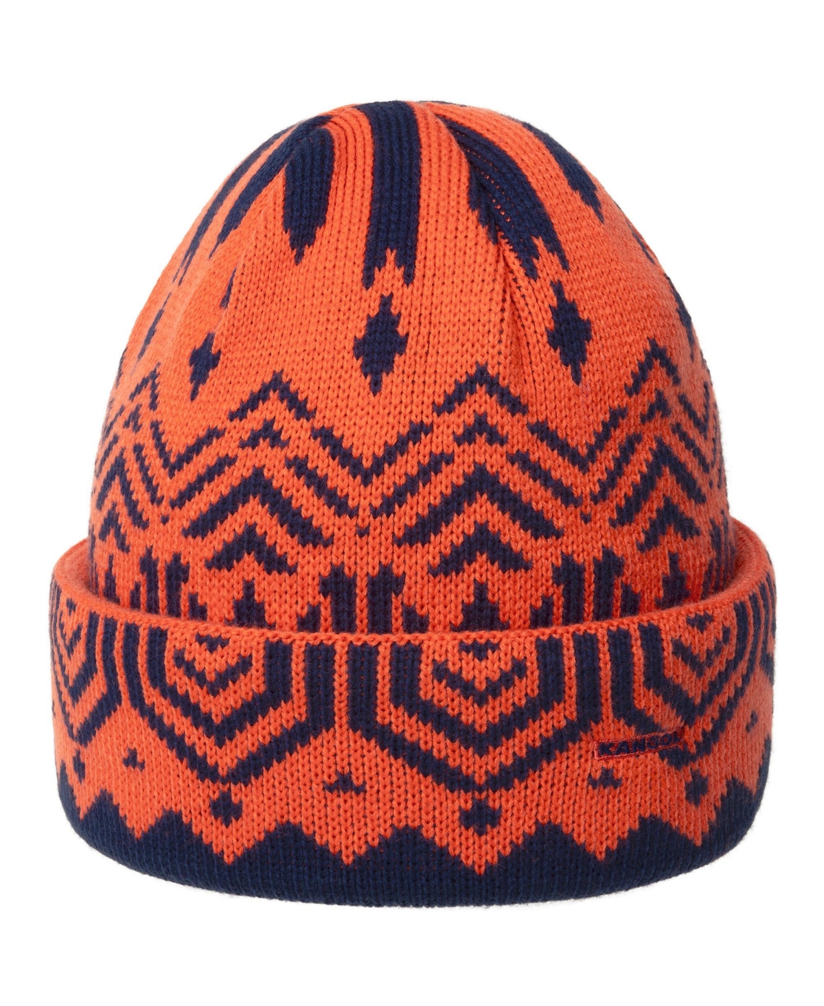 Click here for Kangol North Geo Beanie - Coral flame/navy prices