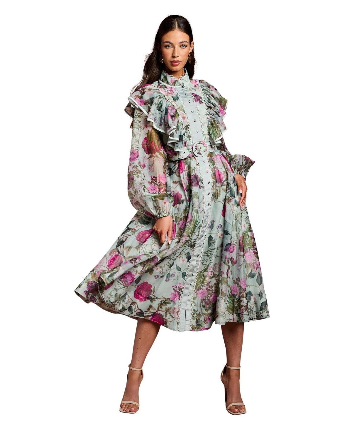 Click here for Coast Womens Long Sleeve Printed Organza Shirt Dre... prices