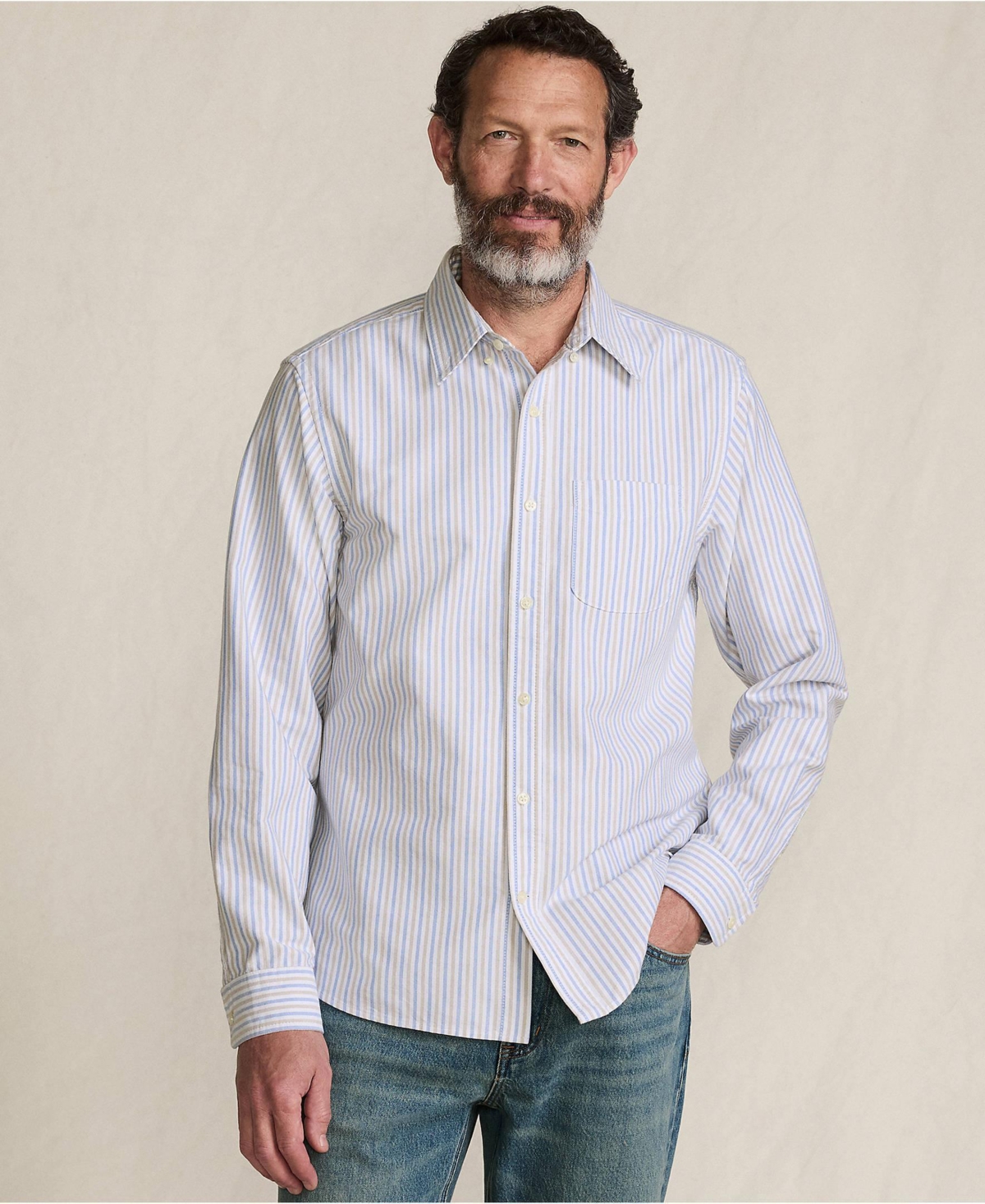 Click here for Lands End Mens Long Sleeve Sail Rigger Oxford Shir... prices