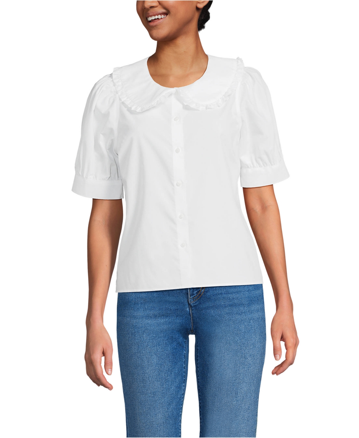 Click here for Lands End Womens Carefree Cotton Puff Sleeve State... prices