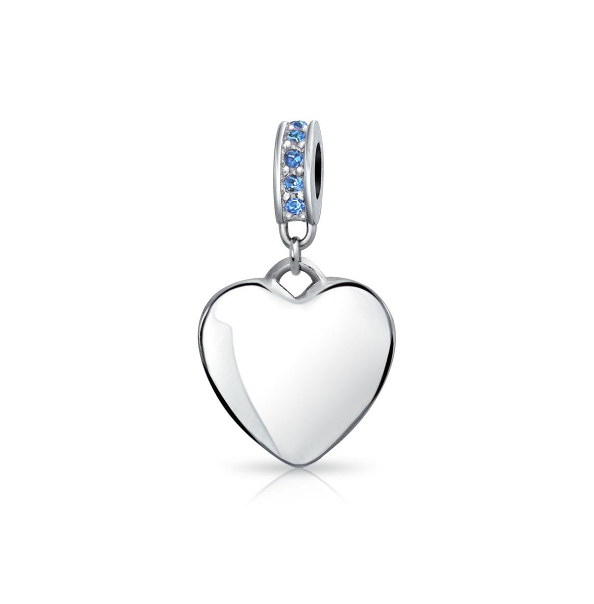 Click here for Bling Jewelry Crystal Accent Bale Heart Shape Dang... prices