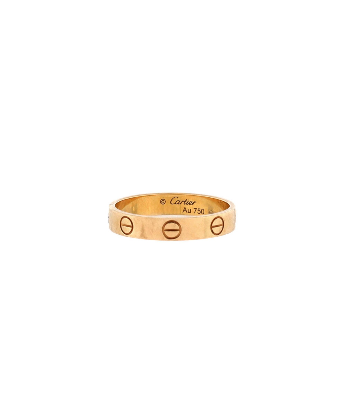 Click here for Pre-Owned Cartier Love Wedding Band Ring - 18k yel... prices