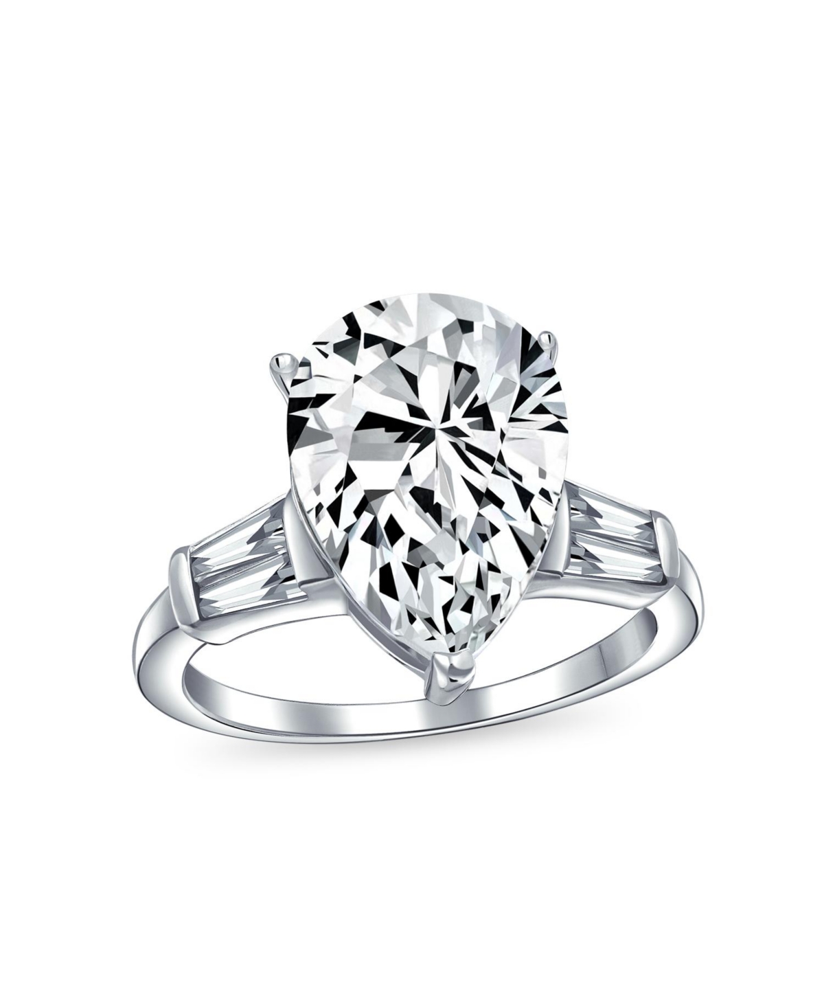 Click here for Bling Jewelry 7CT Cz Pear Shaped Solitaire Teardro... prices