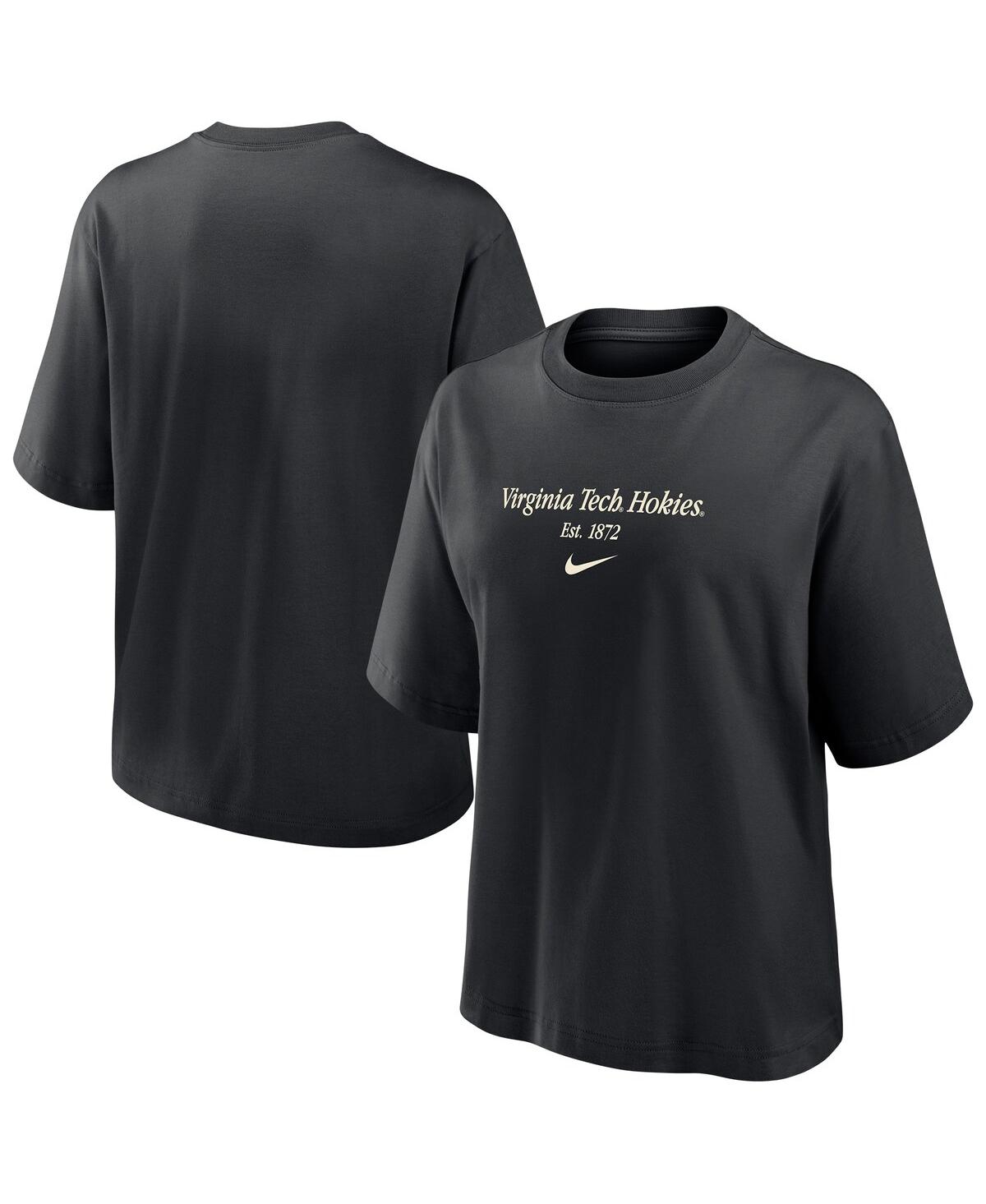 Click here for Nike Womens Black Virginia Tech Hokies Boxy T-Shir... prices