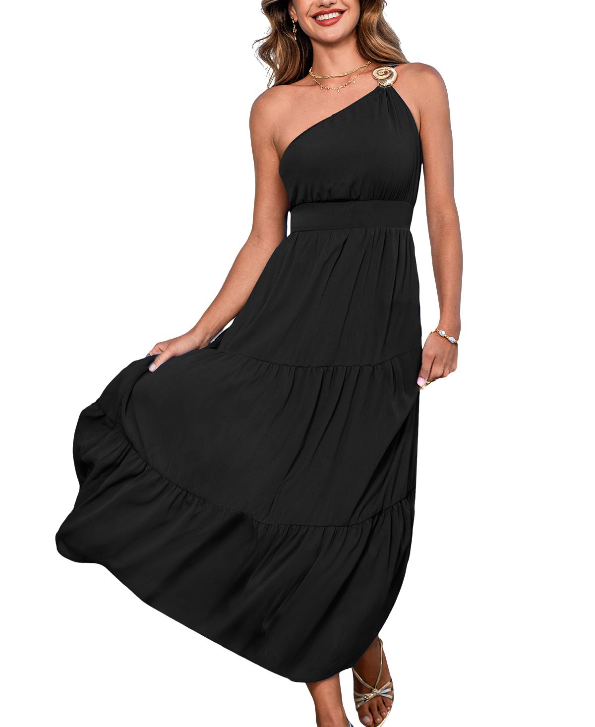 Click here for Cupshe Womens Luna Grace Black Maxi Beach Dress -... prices