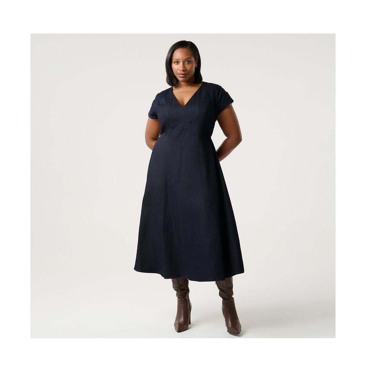 Click here for Estelle Abbie Denim Midi Dress prices
