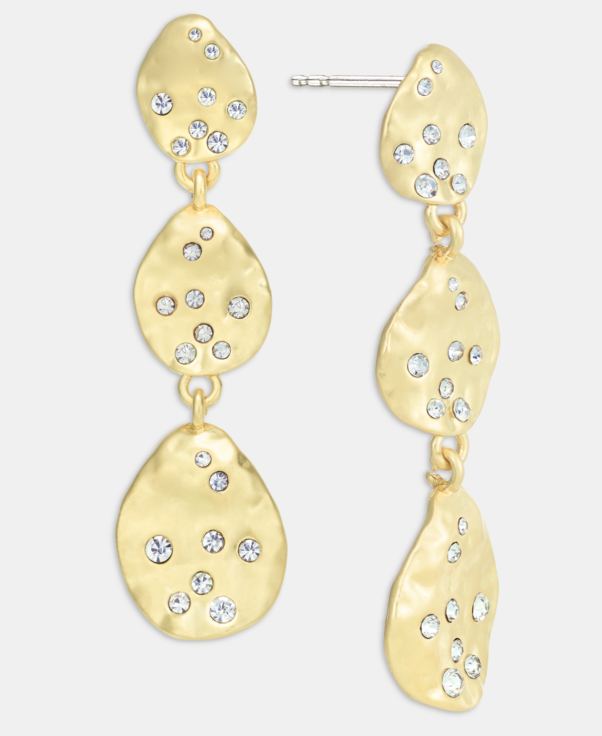Click here for Style & Co Pave Oval Triple Drop Earrings  Macys E... prices