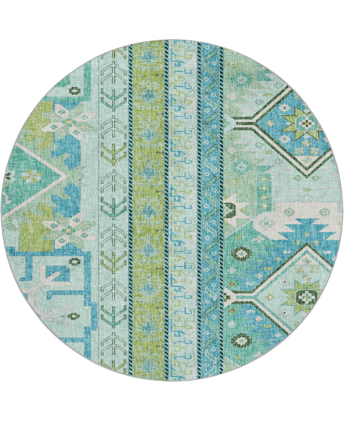 Click here for Dalyn Lorenzo LN3 8x8 Round Area Rug - Mint  Blue prices