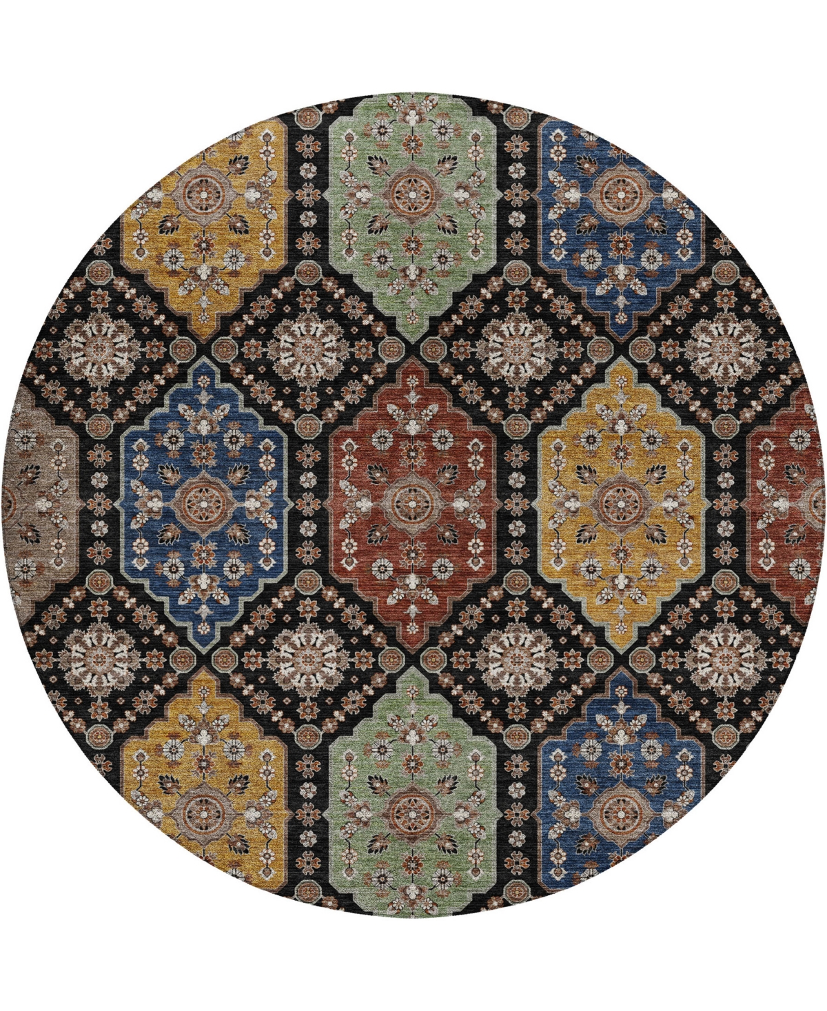 Click here for Dalyn Silk Road SR7 8x8 Round Area Rug - Black prices