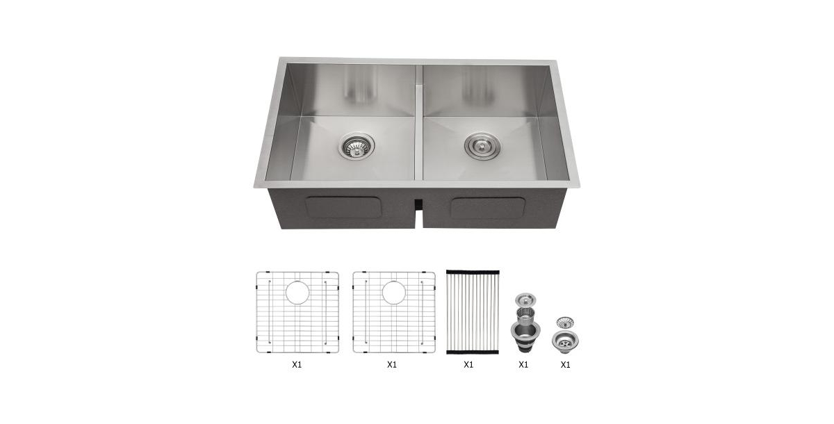 Click here for Flynama 33 Inch 16-Gauge Stainless Steel Double Bo... prices