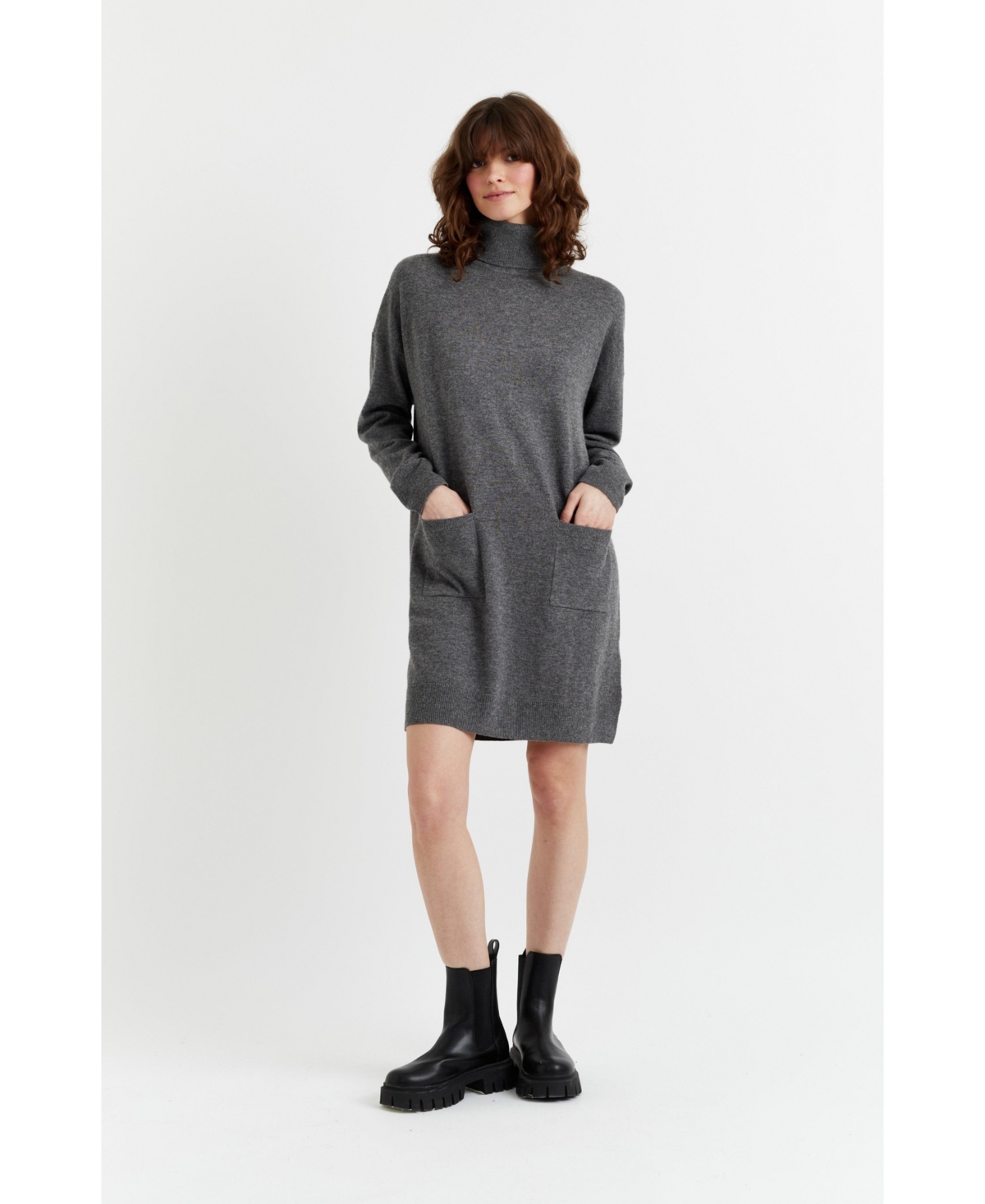 Click here for Chinti & Parker Womens Cashmere Rollneck Dress - G... prices