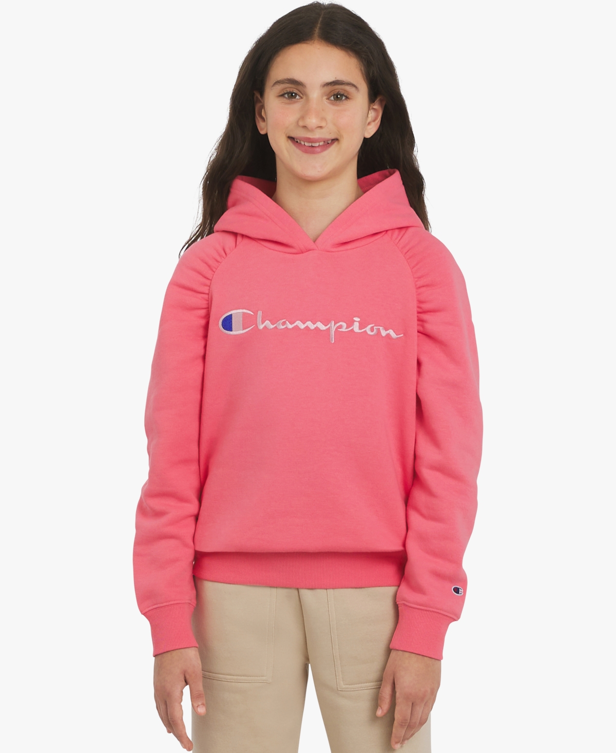 Click here for Champion Big Girls Pullover Hoodie - Bubble Gum prices