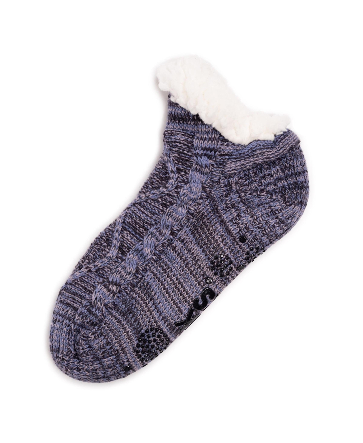 Click here for Muk Luks Womens Shortie Cabin Sock - Blackberry/de... prices