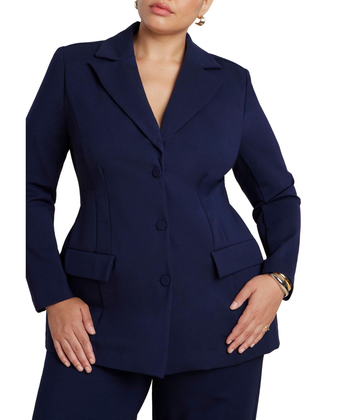 Click here for Eloquii Womens The Ultimate Nipped Waist Blazer -... prices