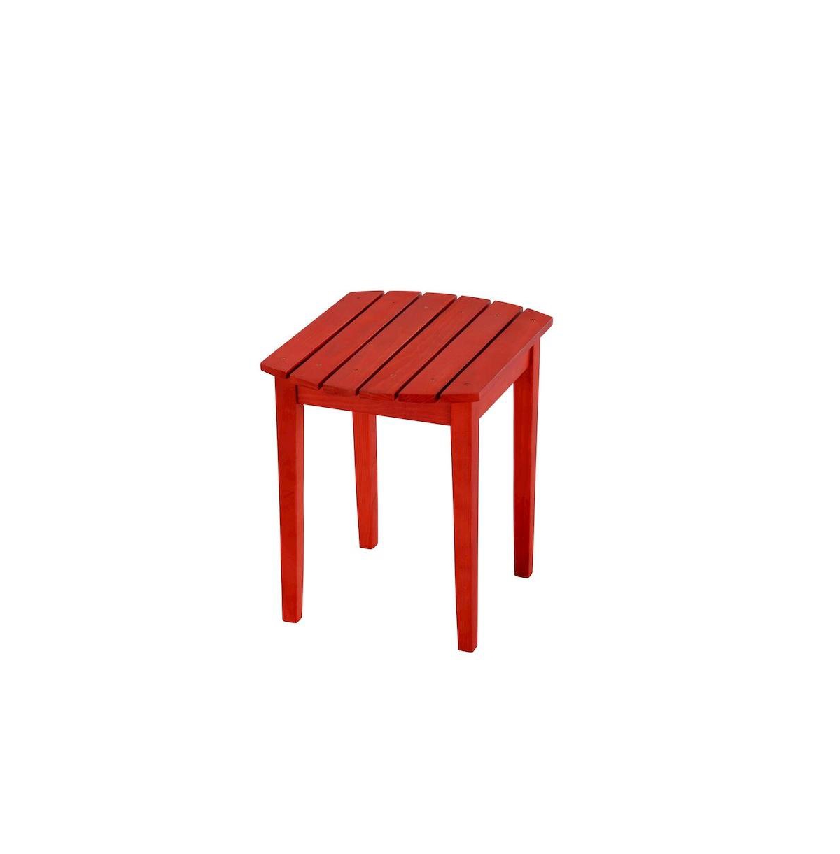 Click here for Jiallo Red Solid Wood Side Table - Red prices