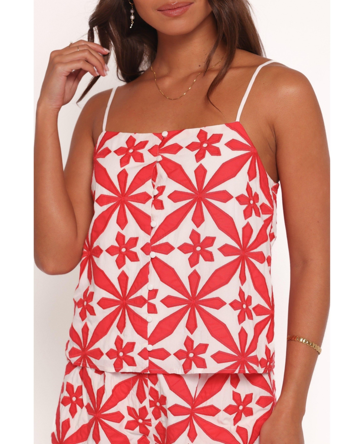 Click here for Petal and Pup Womens Allura Top - Red - Red prices